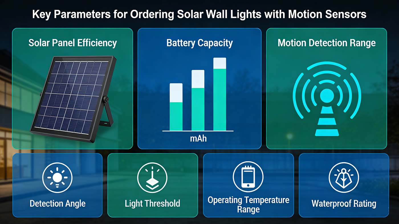 What parameters should be considered when ordering solar wall lights ...
